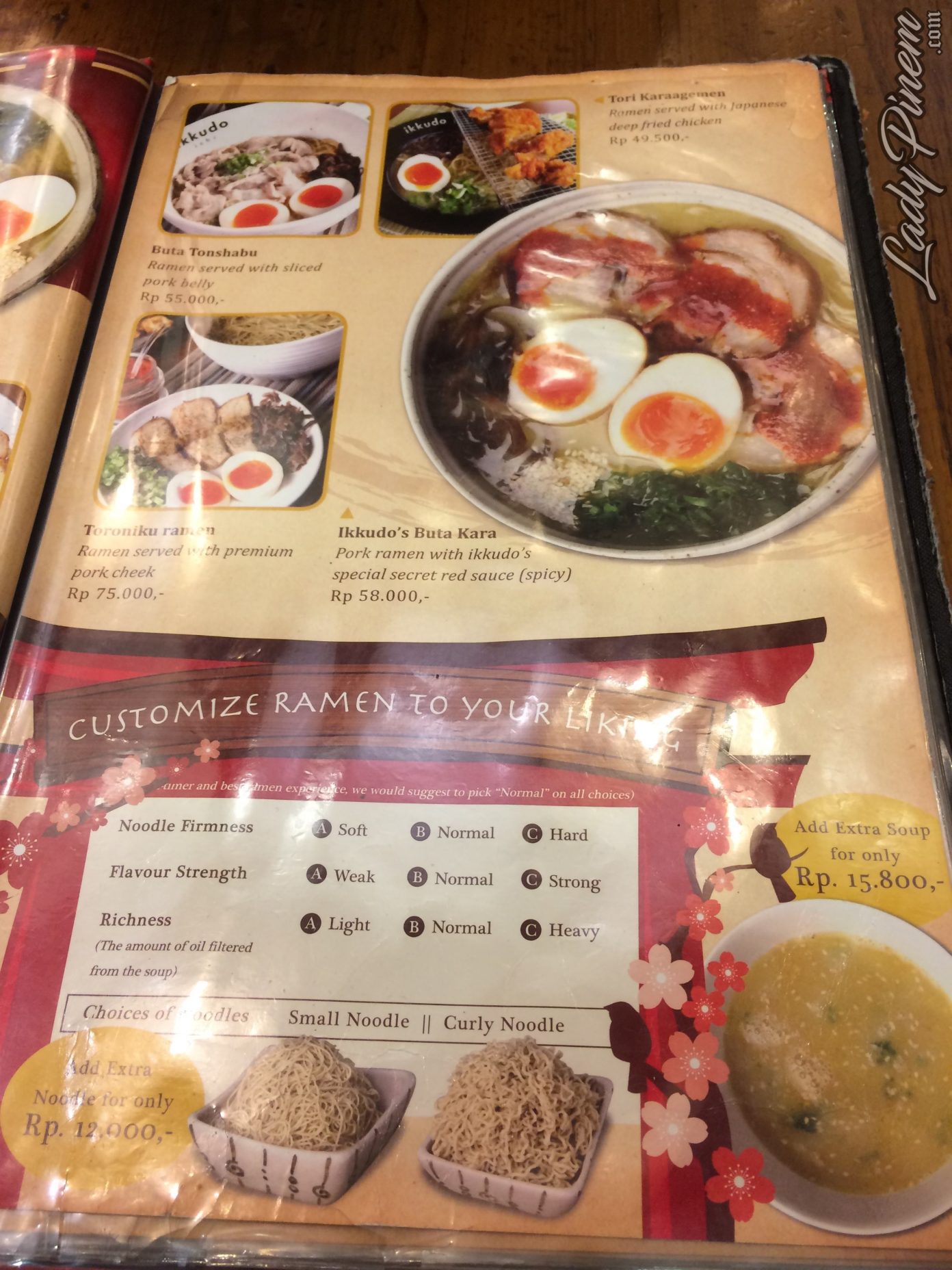 Ikkudo Ichi, Ramen Tersohor Seantero Ibu Kota | Lady Pinem